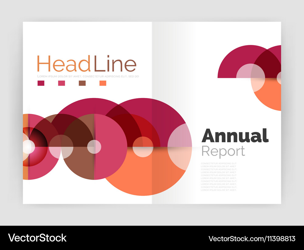 Circle abstract background business annual report Vector Image