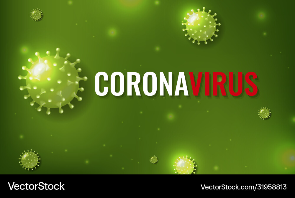 Coronavirus banner pandemic concept background Vector Image