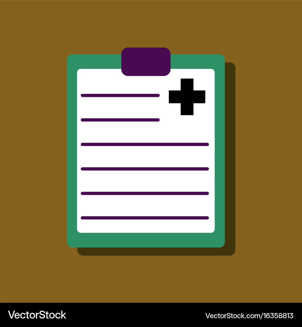 Flat icon design collection medical board Vector Image