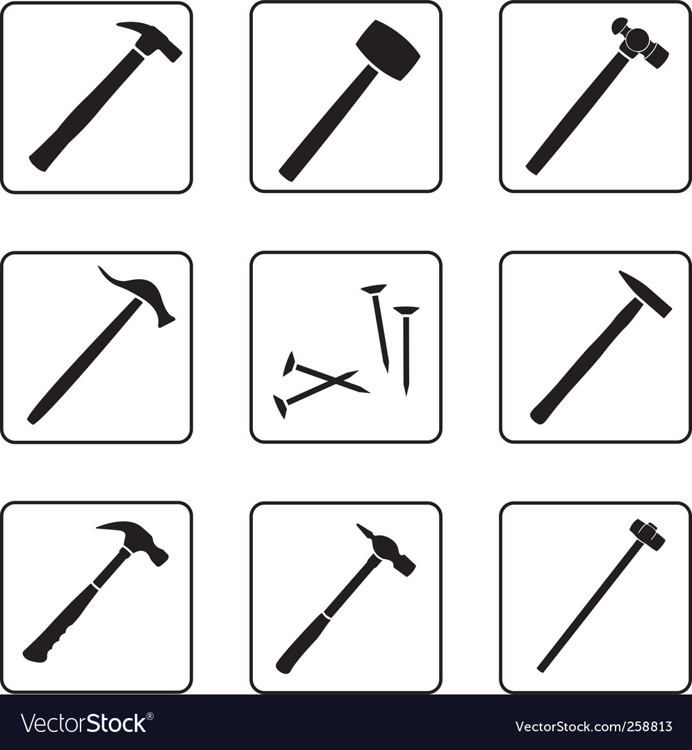 Hammers Royalty Free Vector Image - VectorStock