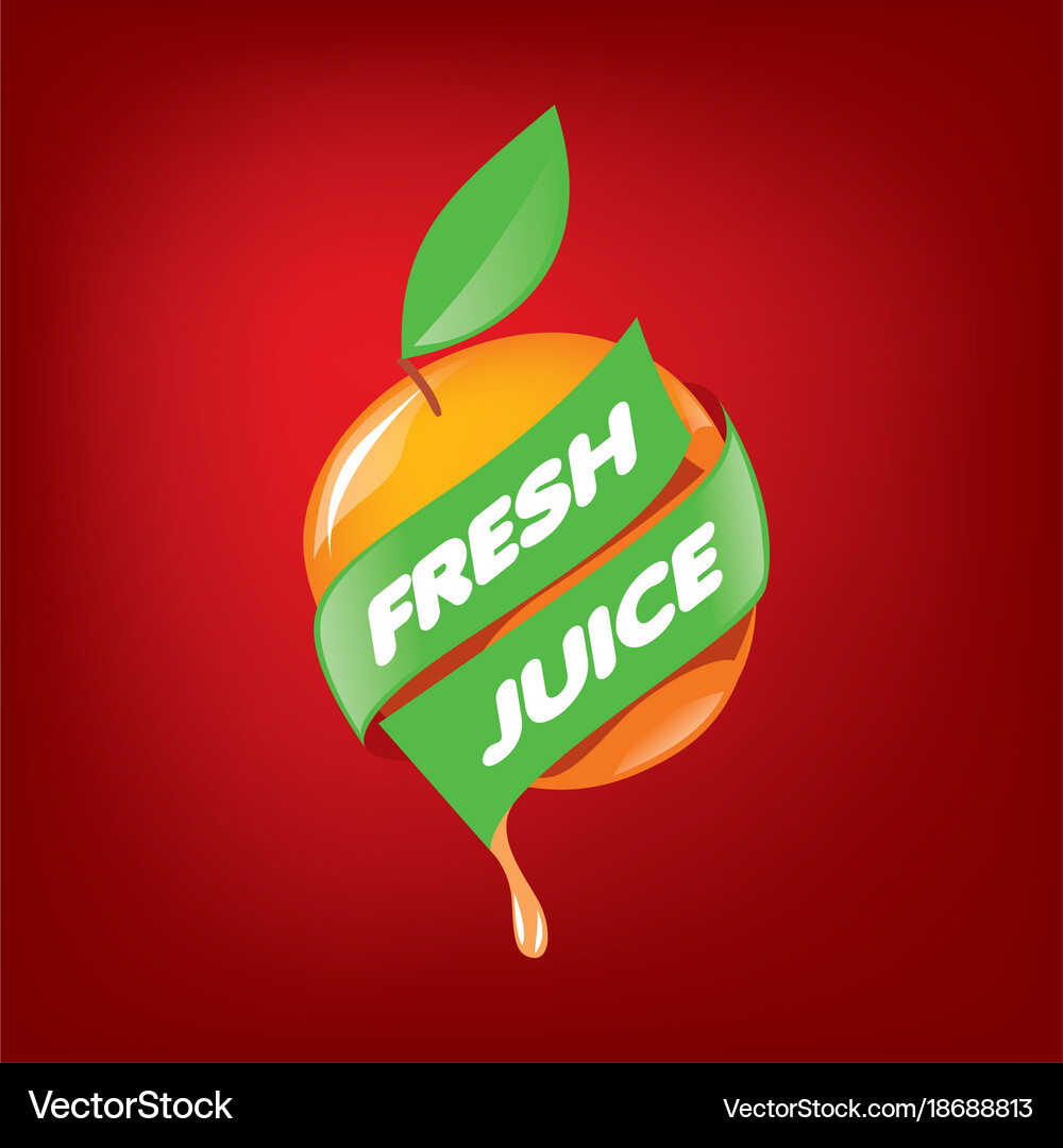 Logo of fresh juice Royalty Free Vector Image - VectorStock