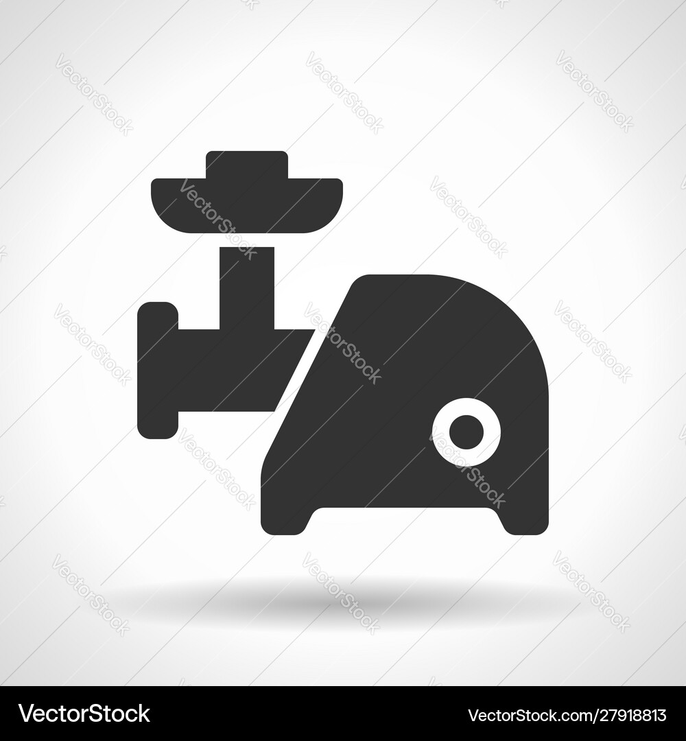 Monochromatic electric meat chopper icon Vector Image