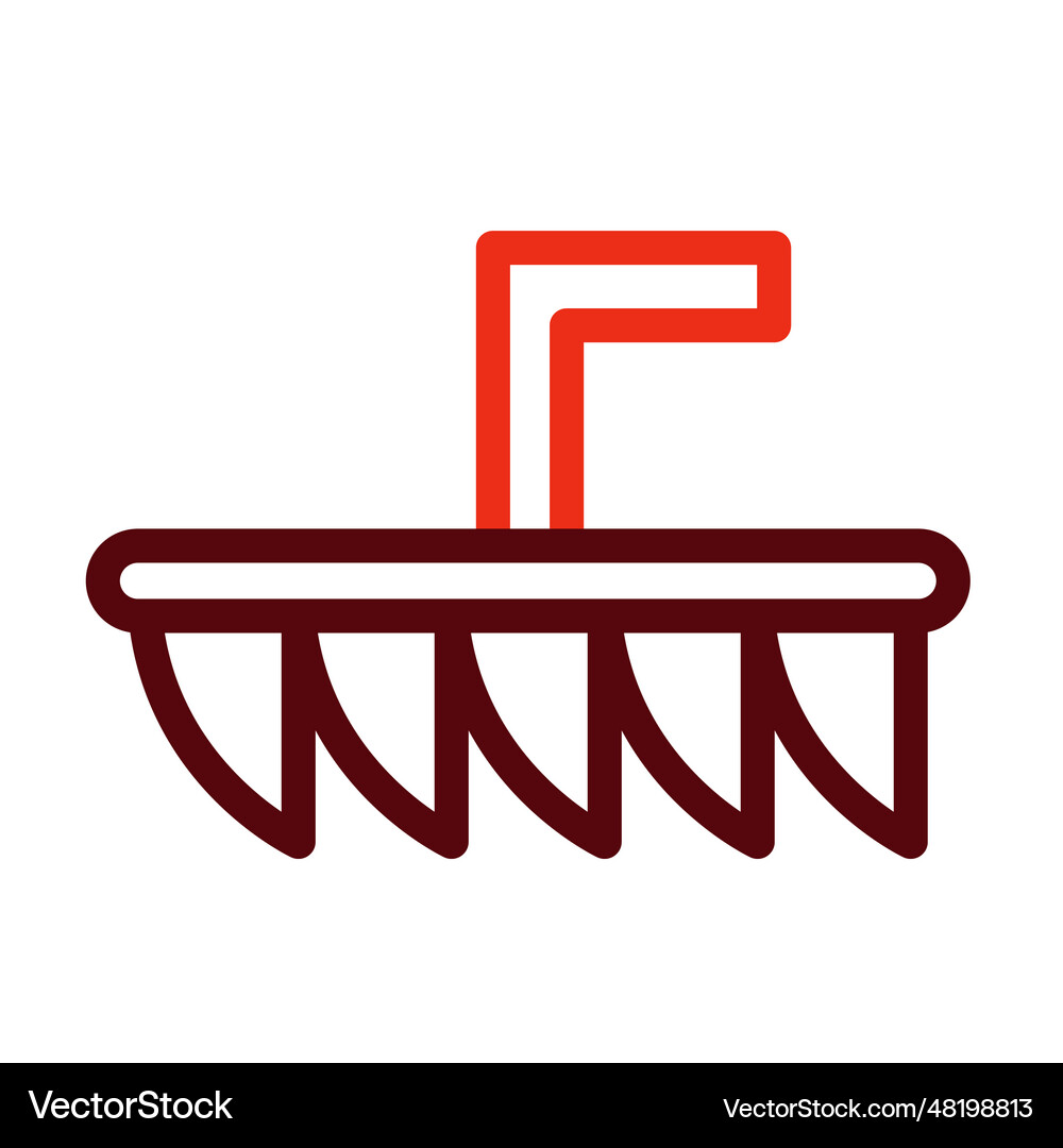 Plough glyph two color icon for personal Vector Image