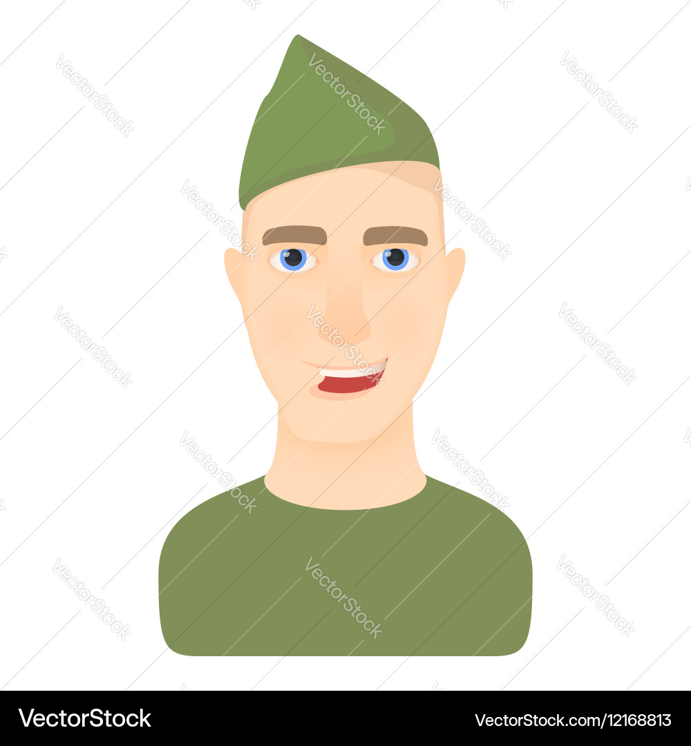 Soldier icon cartoon style Royalty Free Vector Image
