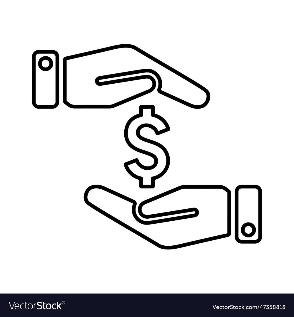 Affordability affordable cash icon line icon Vector Image Affordability affordable cash icon line icon Vector Image