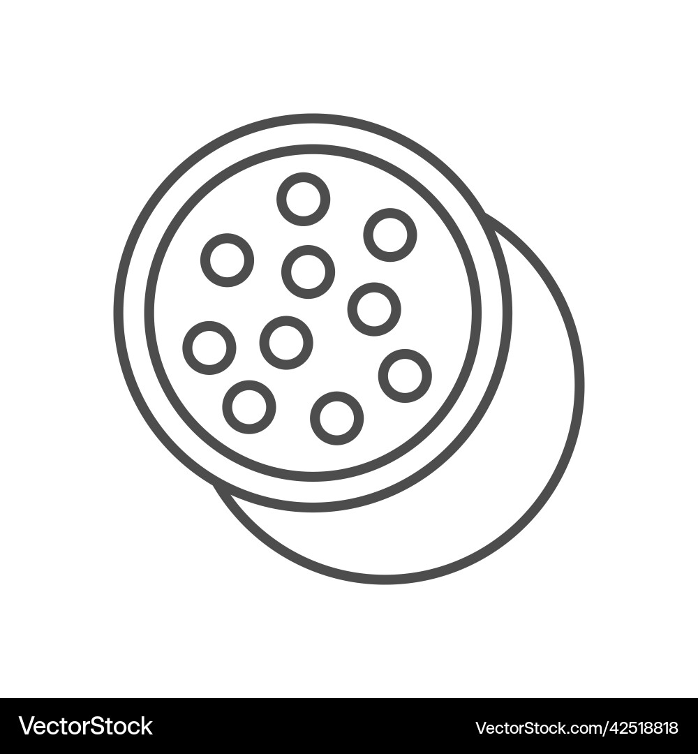Ball blush line outline icon Royalty Free Vector Image