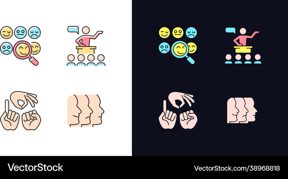 Building relationships with people light and dark Vector Image