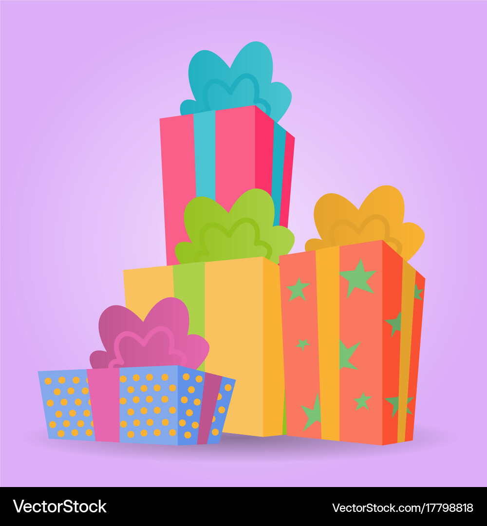 Colorful christmas gift Royalty Free Vector Image