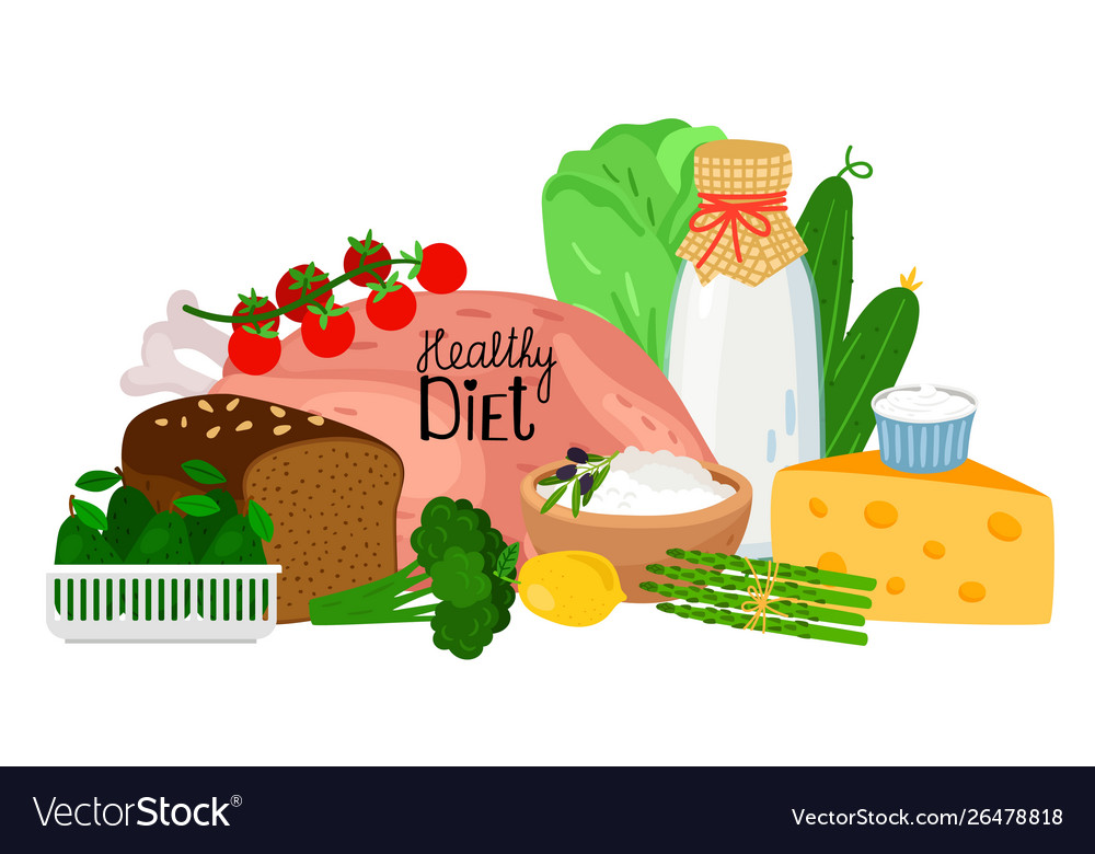 Healthy diet concept Royalty Free Vector Image
