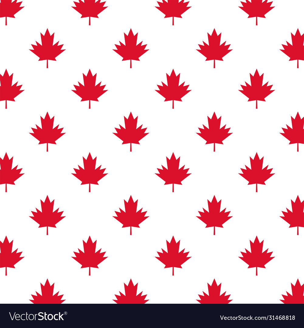 Maple leafs canadian pattern background Royalty Free Vector