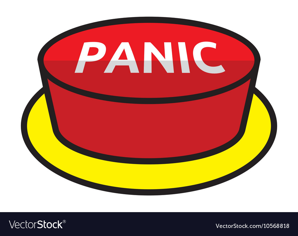 Panic Button Royalty Free Vector Image VectorStock