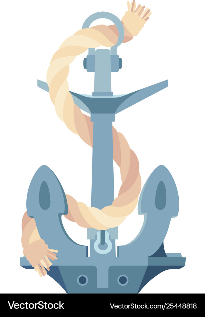 Sea maritime icon anchor rope Royalty Free Vector Image