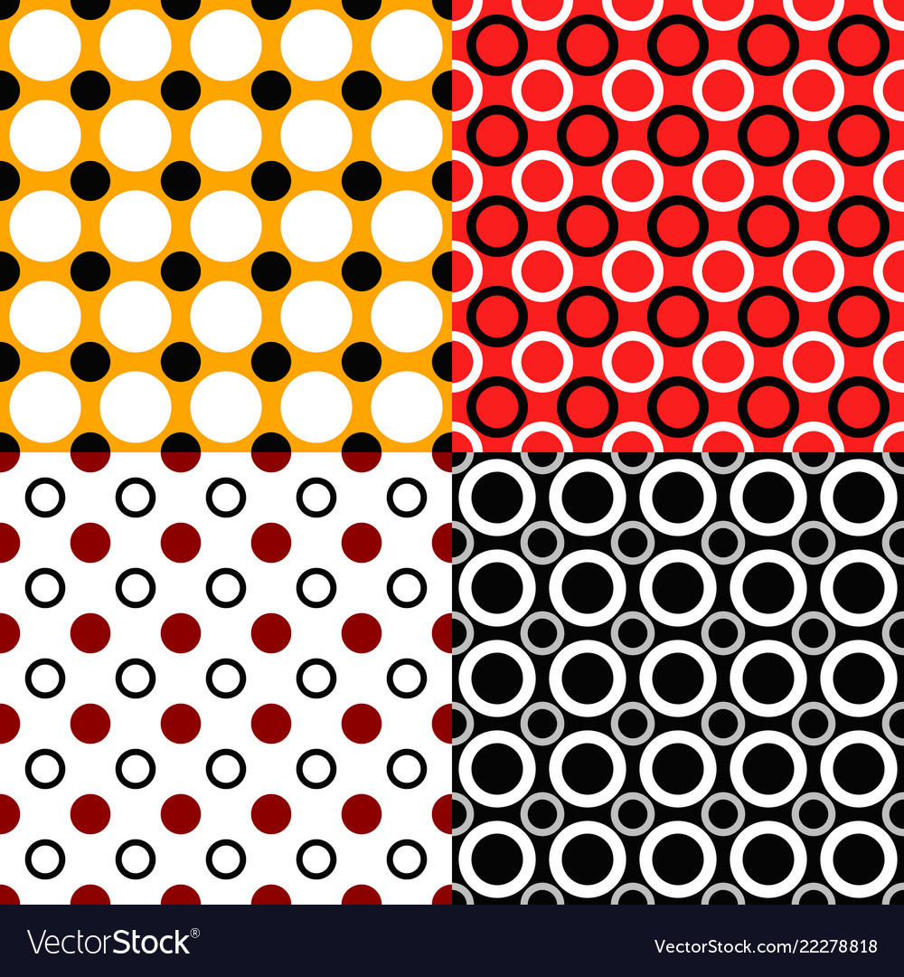 Simple seamless pattern set - circle background Vector Image