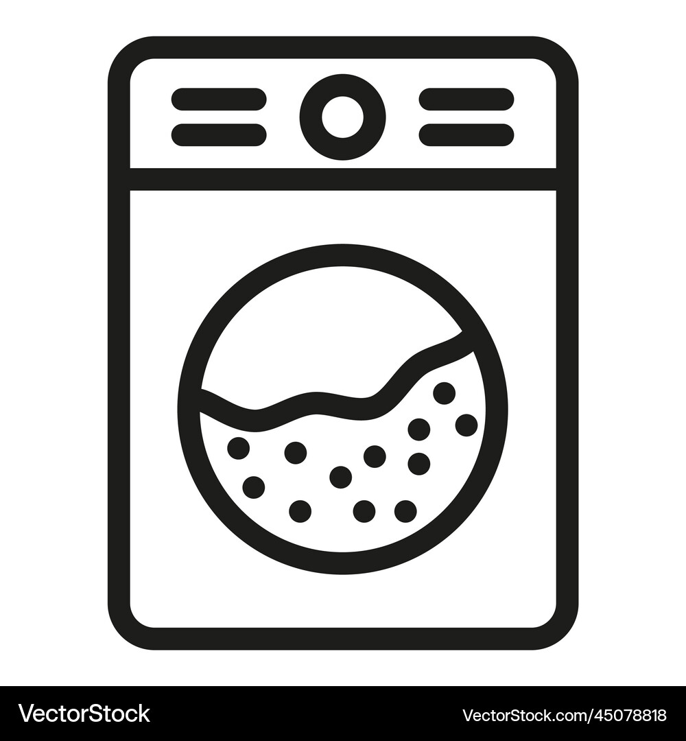 Washing machine line icon laundry concept outline Vector Image