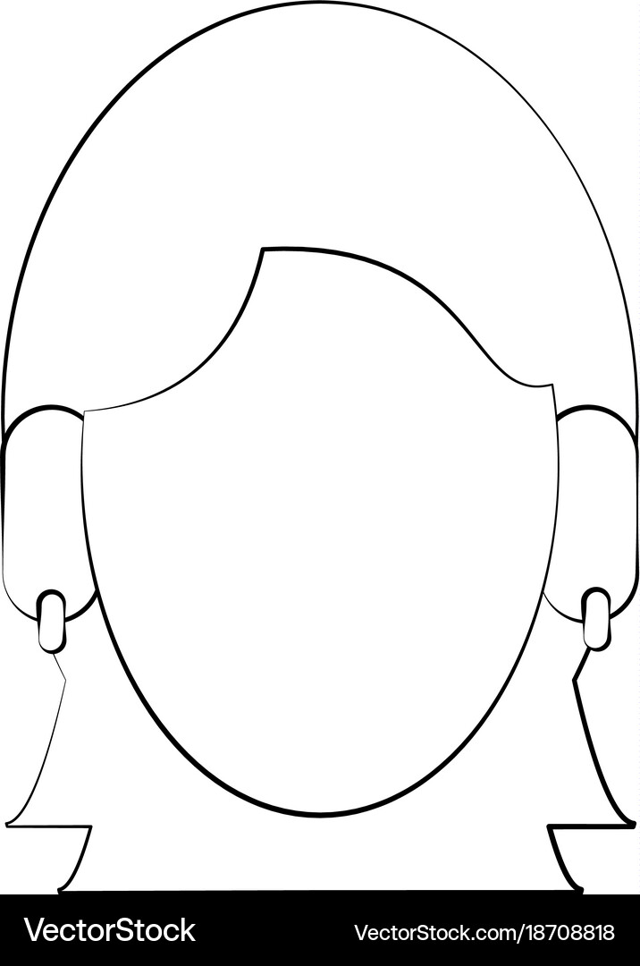 Woman faceless cartoon Royalty Free Vector Image