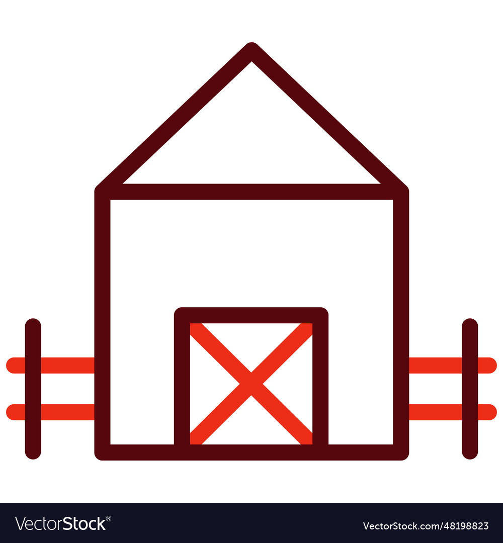 Barn glyph two color icon for personal Royalty Free Vector