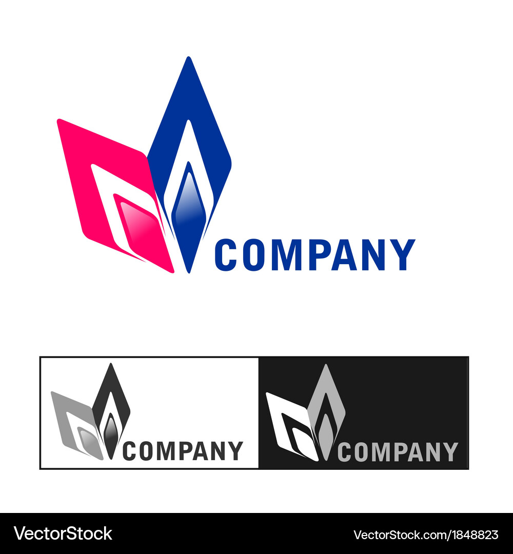 Business company logo design Royalty Free Vector Image