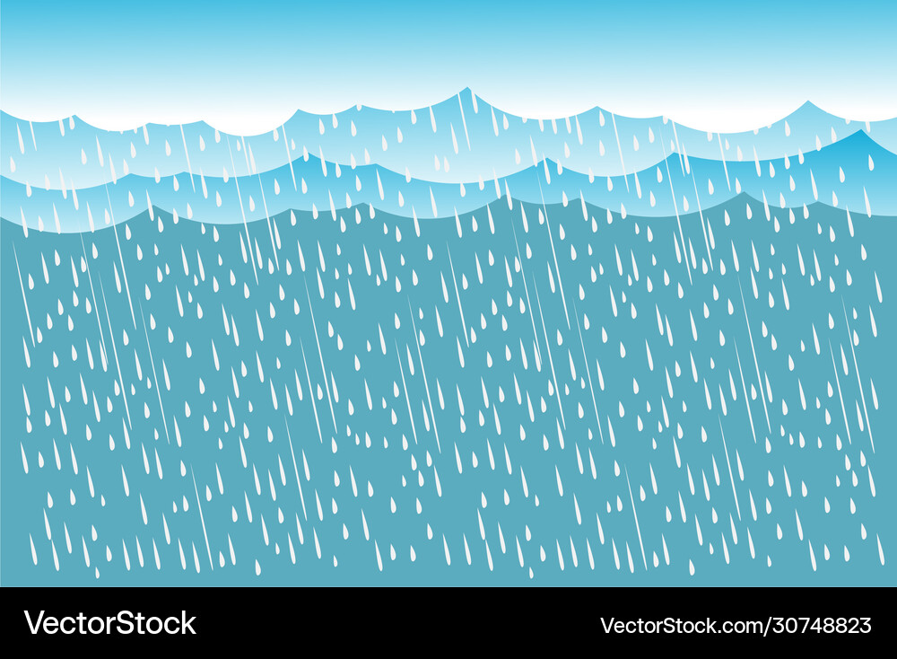 Cloud and rain rainy season storm design Vector Image