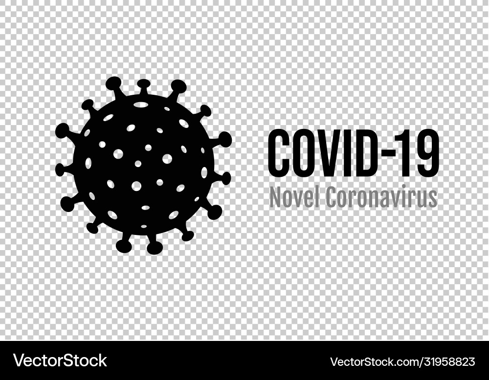 Coronavirus sign poster isolated transparent Vector Image