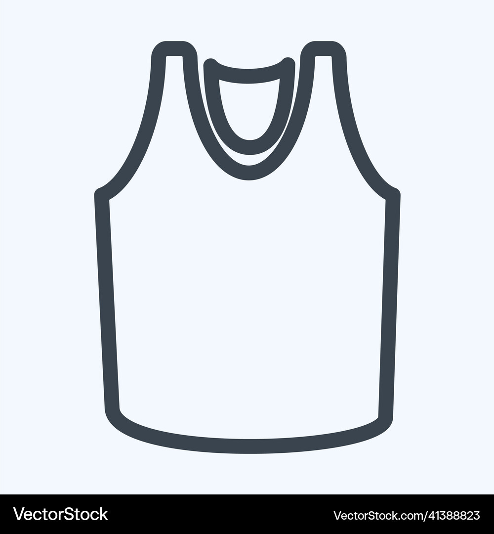 Icon shirt 2 - line stylesimple editable stroke Vector Image
