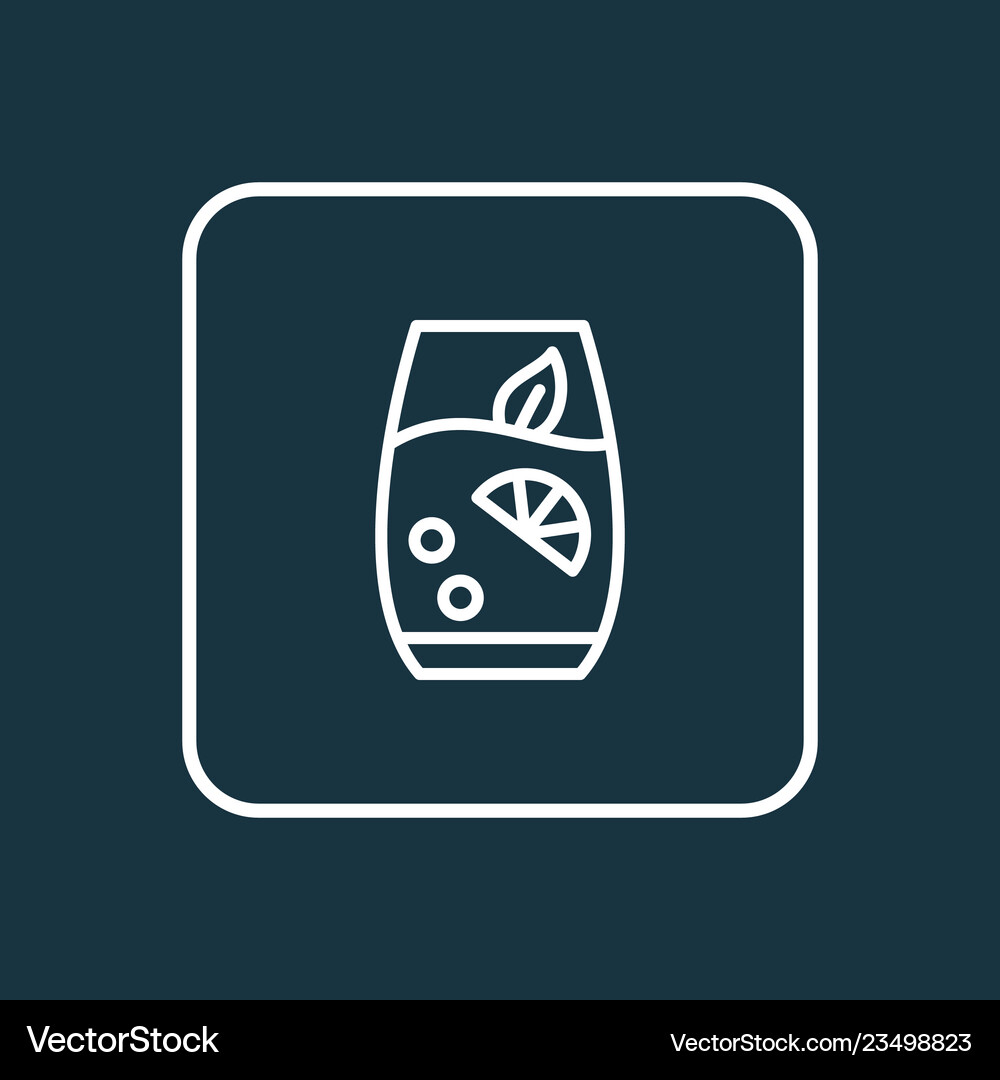 Lemonade icon line symbol premium quality Vector Image