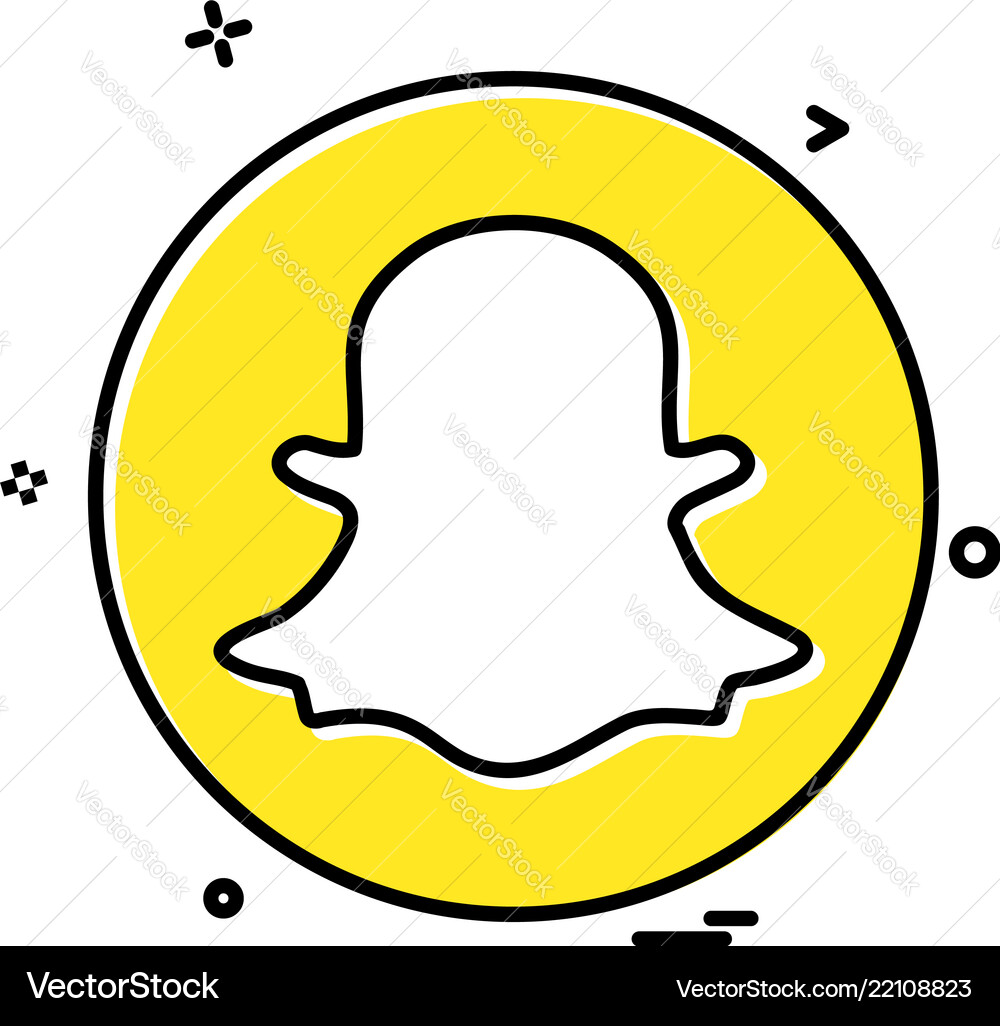 Media network social snapchat icon design Vector Image