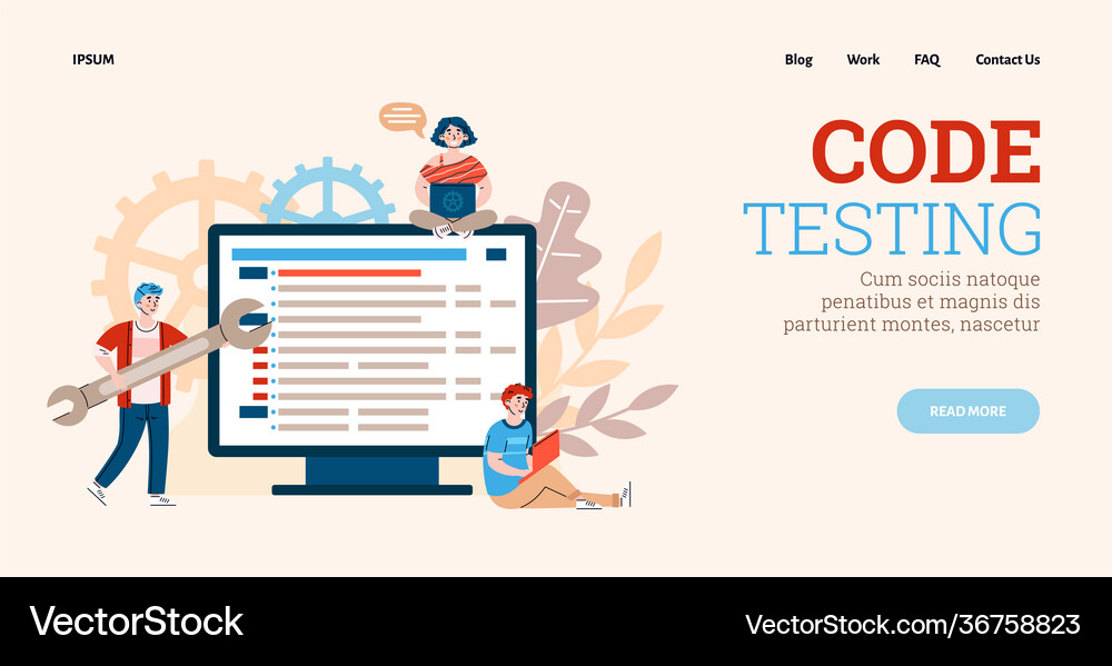 Process development and code testing of Royalty Free Vector