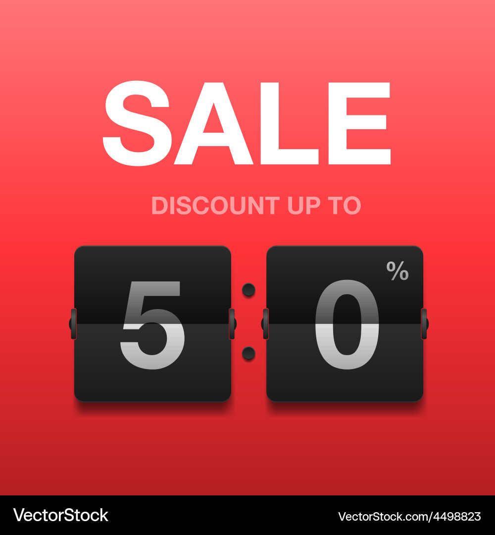 Sale discount poster Royalty Free Vector Image