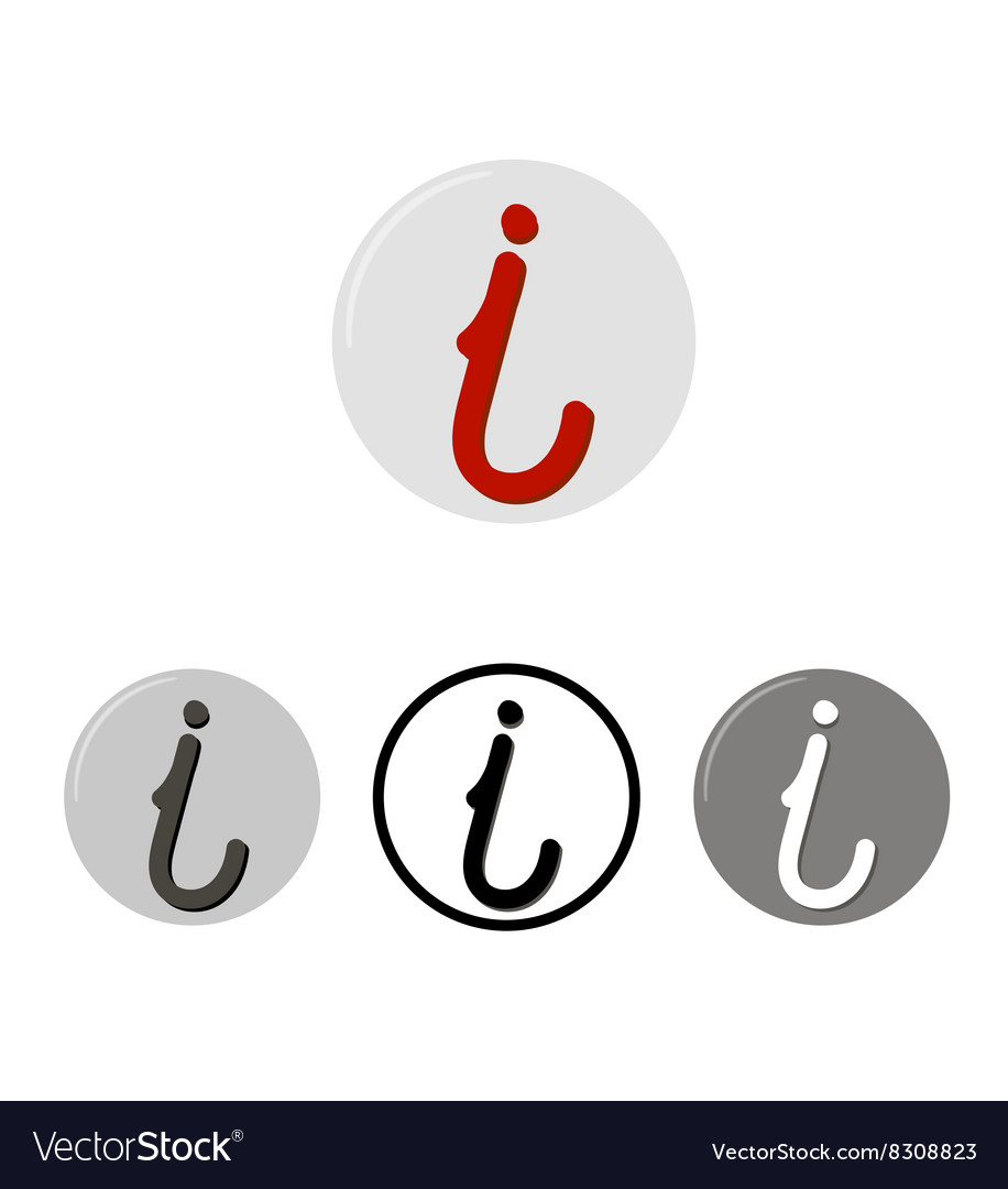 Set of info buttons Royalty Free Vector Image - VectorStock