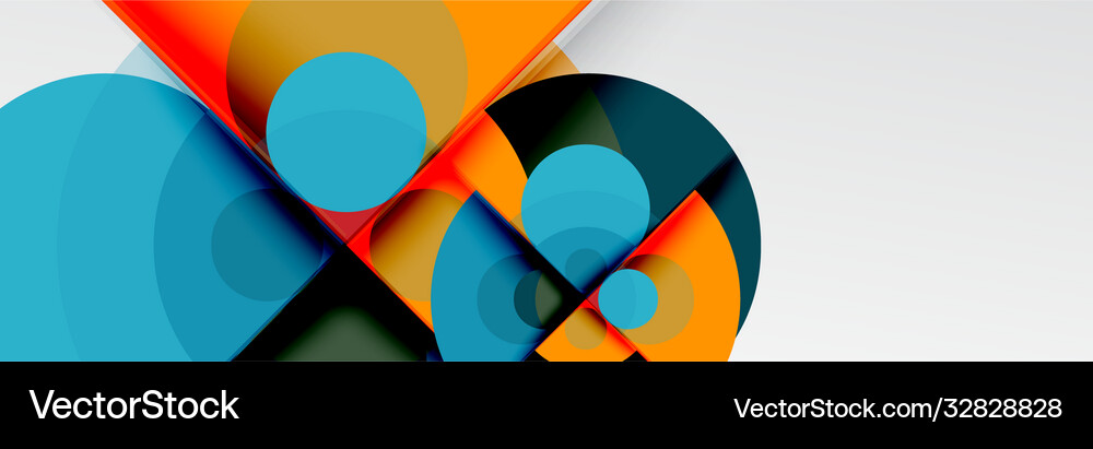 Bright color circles abstract round shapes Vector Image