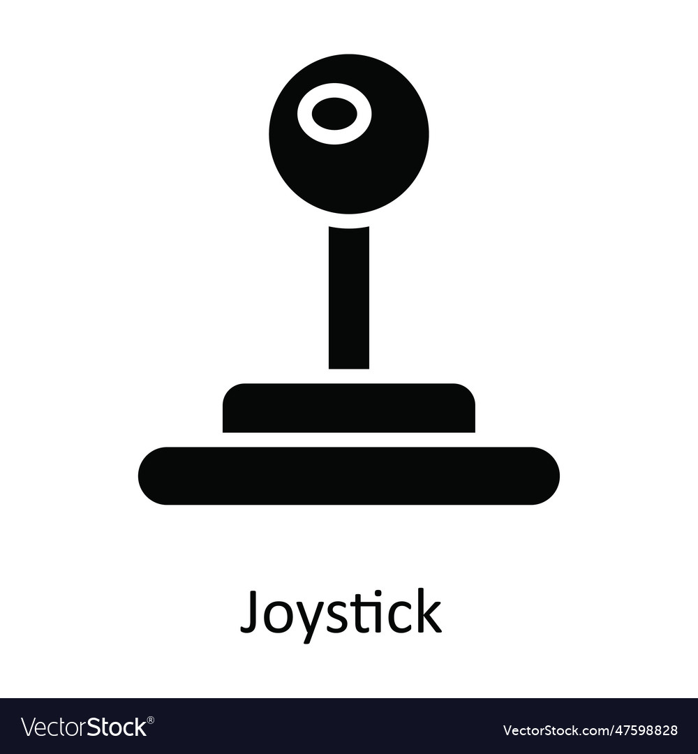 Joystick solid icon design Royalty Free Vector Image