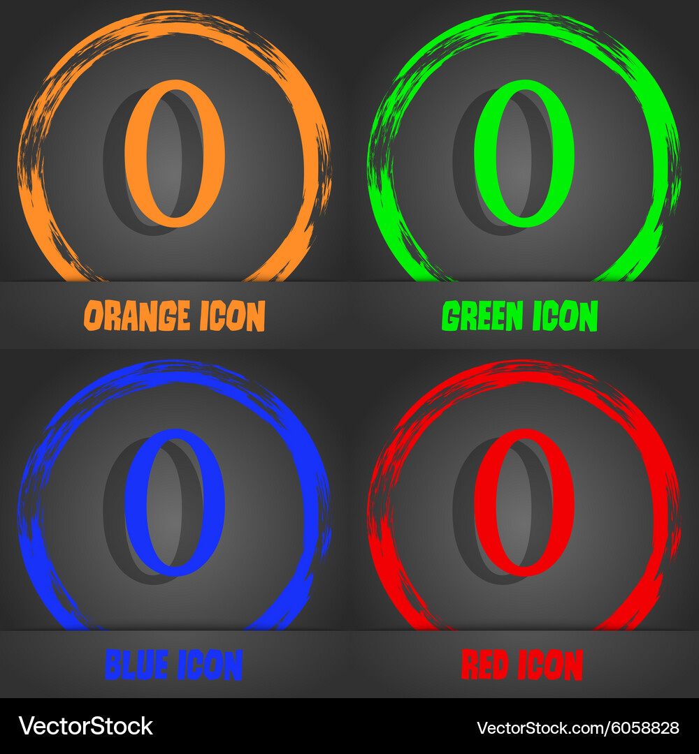 Number zero icon sign fashionable modern style Vector Image