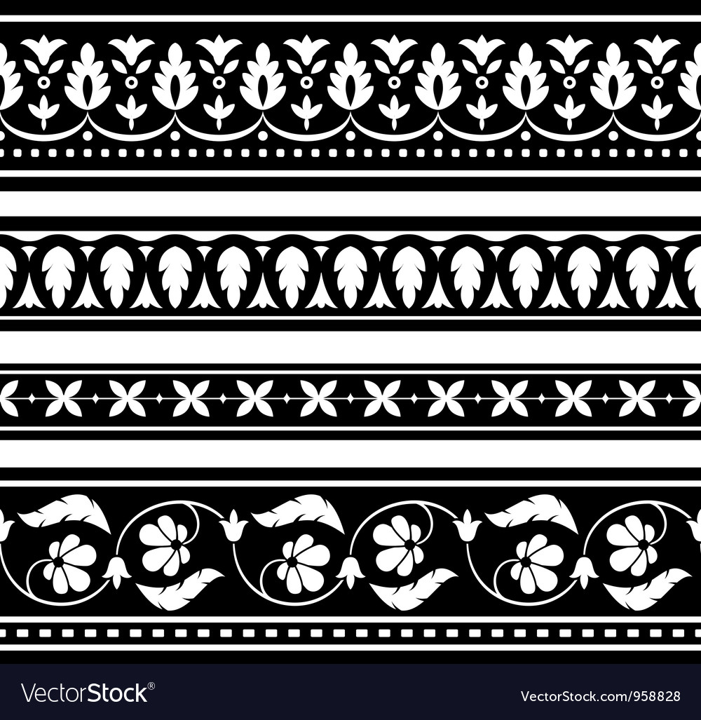 Seamless borders Royalty Free Vector Image - VectorStock