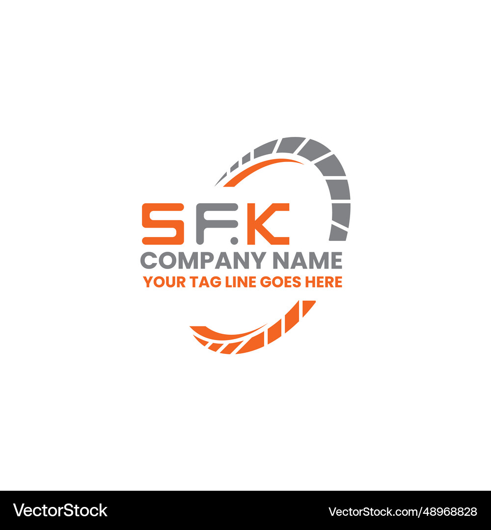 Sfk letter logo design simple and modern Vector Image