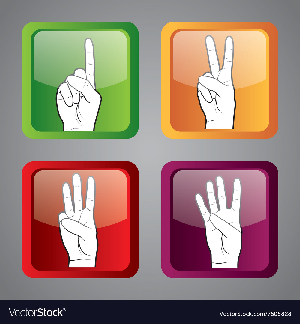 Sign language design Royalty Free Vector Image