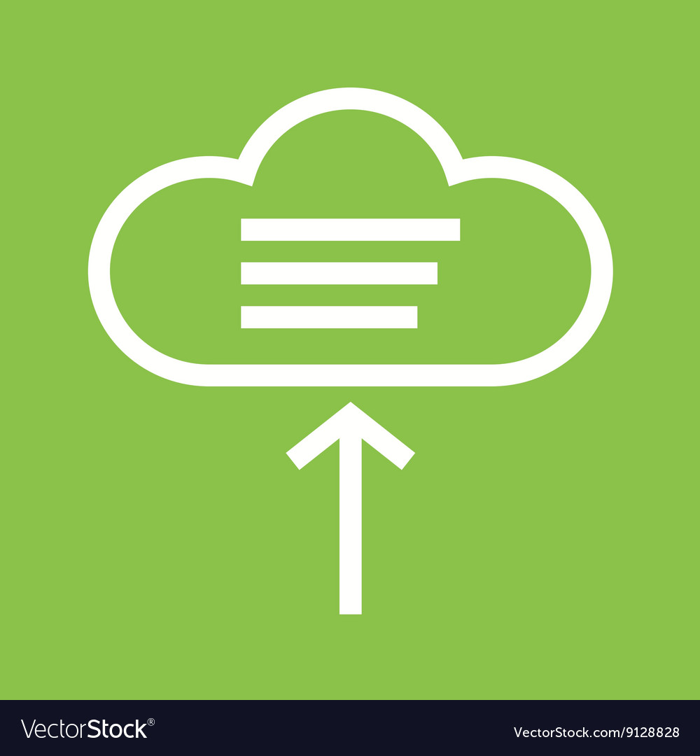 Upload all data on cloud Royalty Free Vector Image