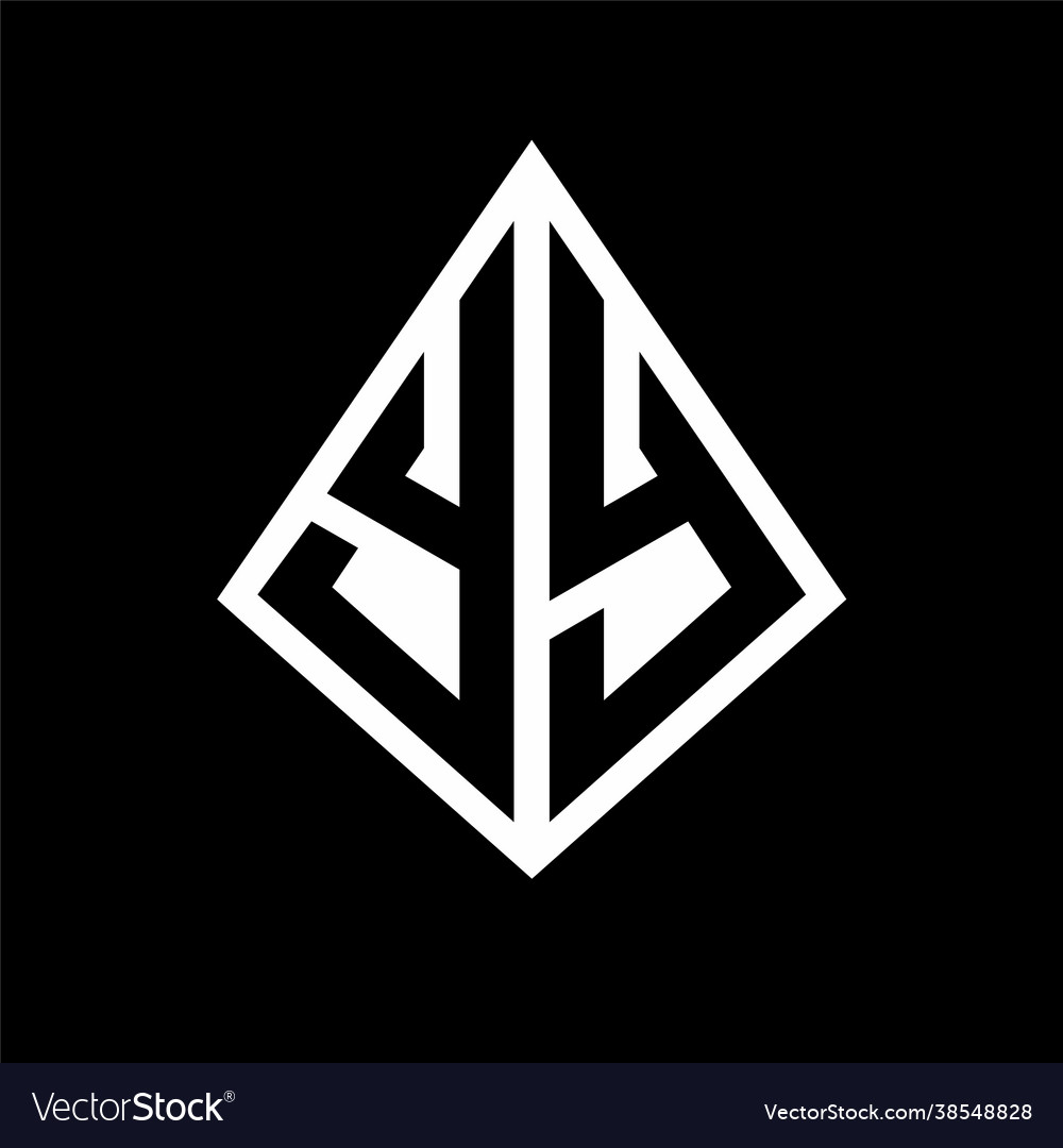 Yy logo letters monogram with prisma shape design Vector Image