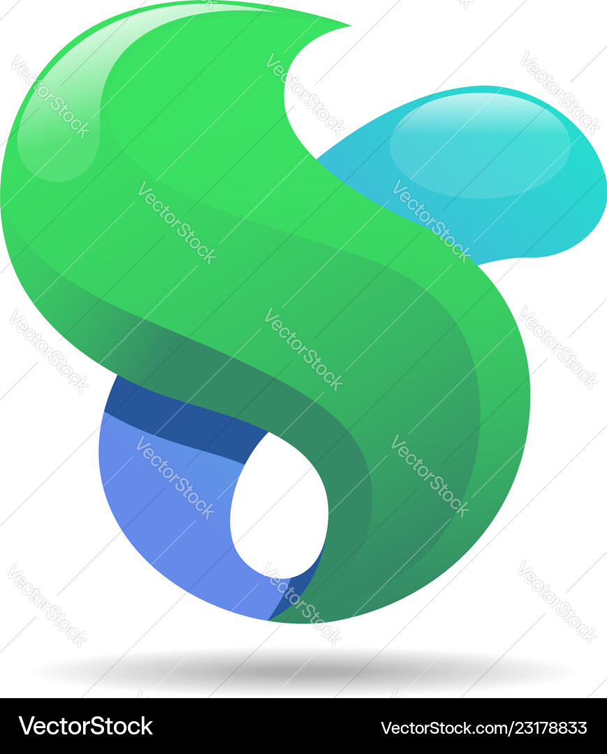 Abstract colorful logo 3d modern icon concept Vector Image