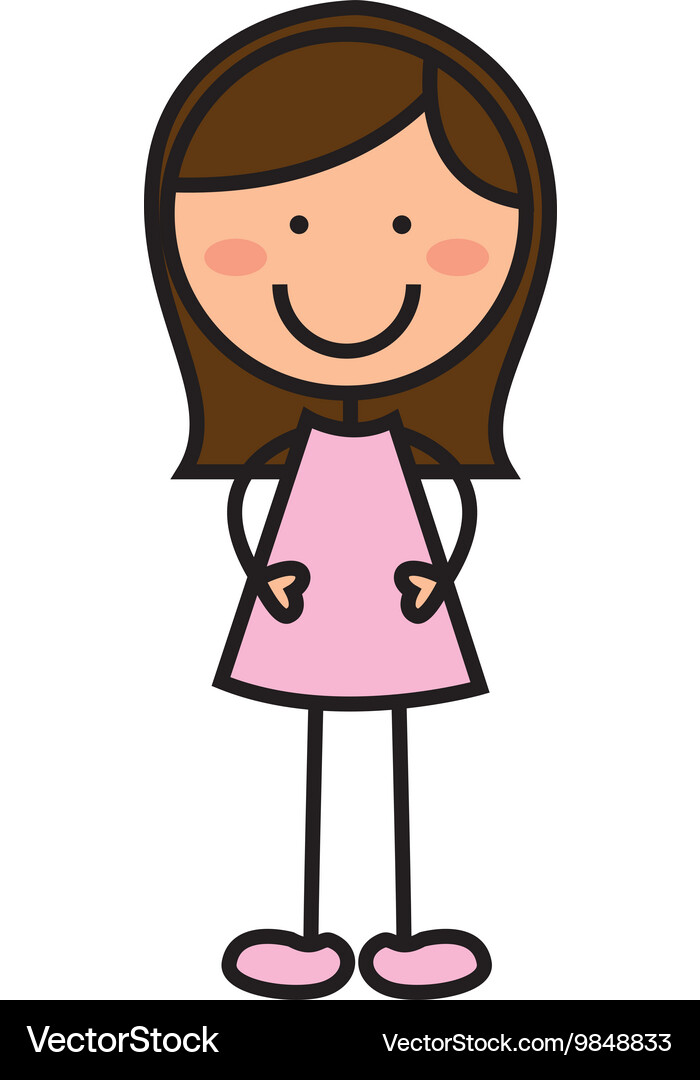 Cartoon girl icon Royalty Free Vector Image - VectorStock
