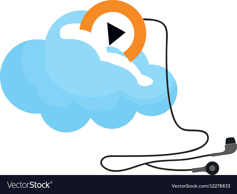 Cloud computing symbol Royalty Free Vector Image