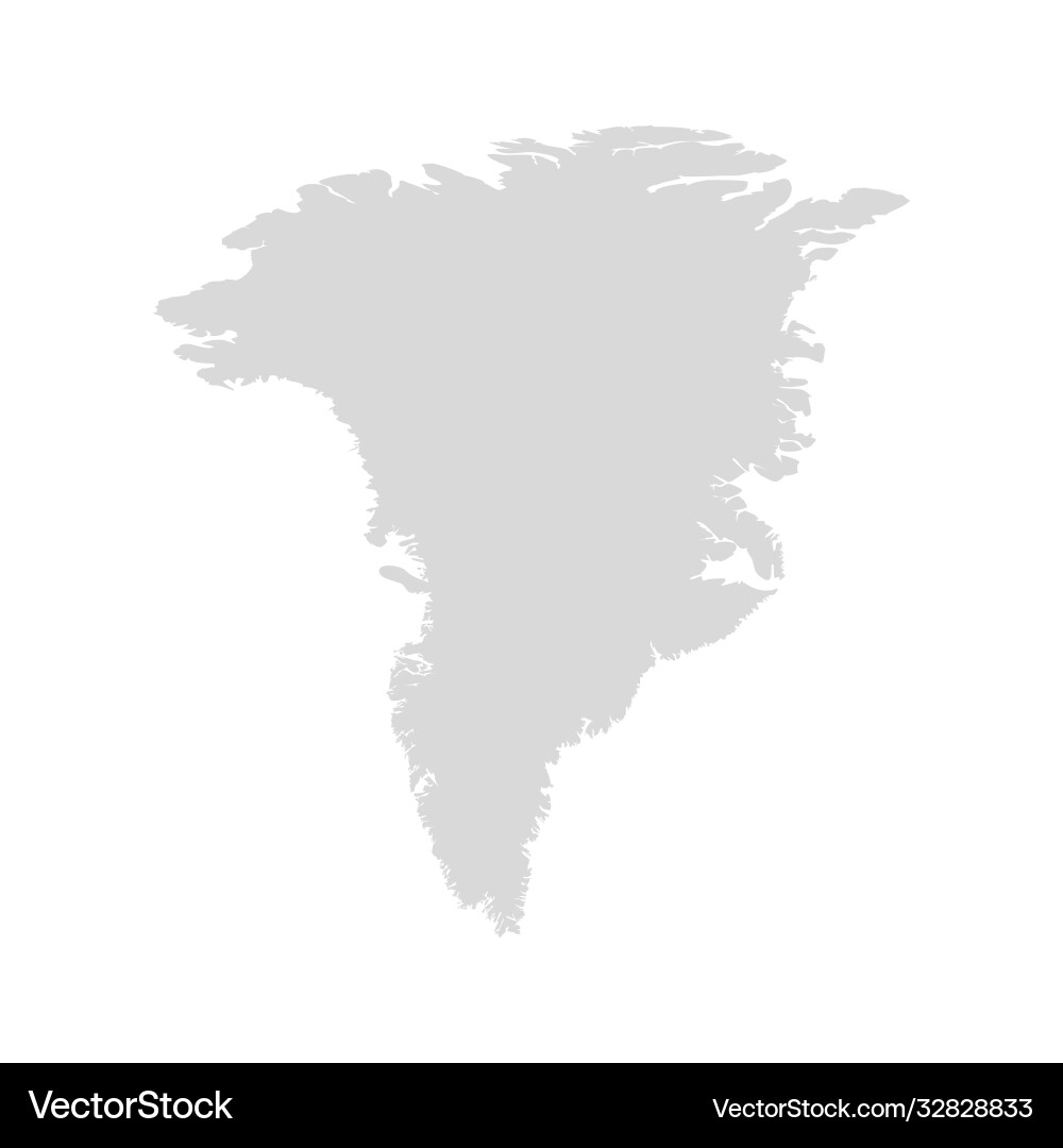 Greenland arctic simple flat map iceland america Vector Image