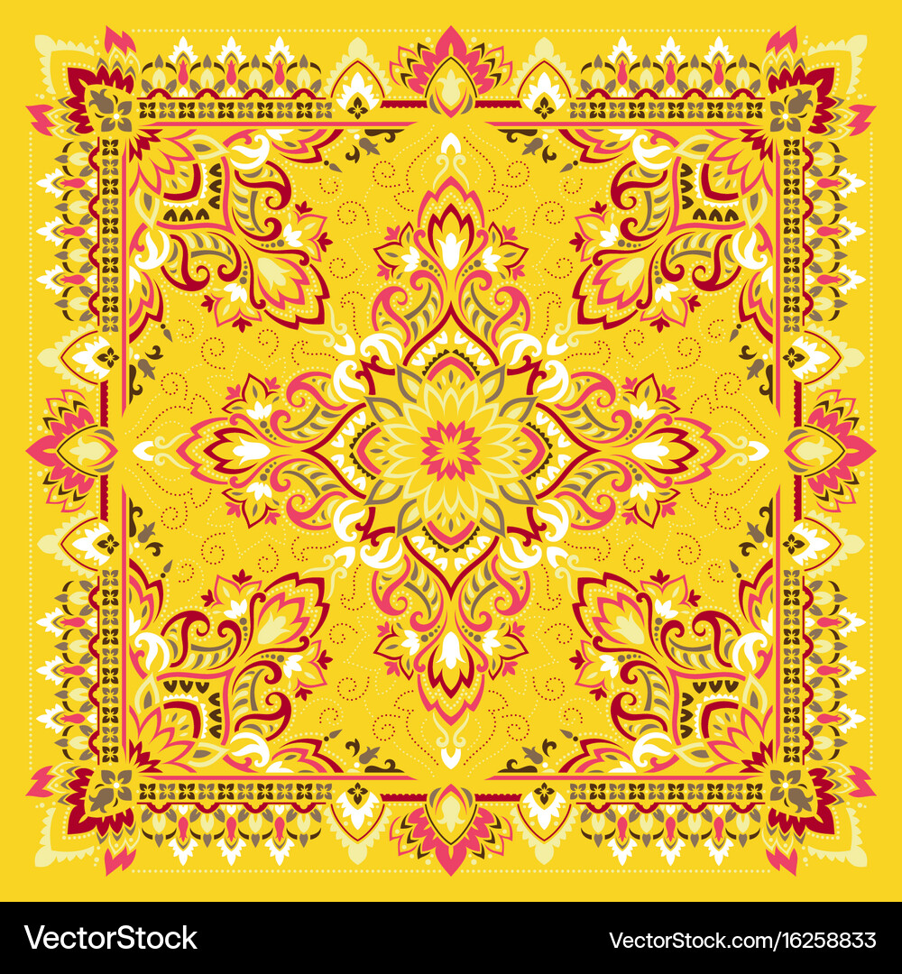 Paisley bandana print Royalty Free Vector Image