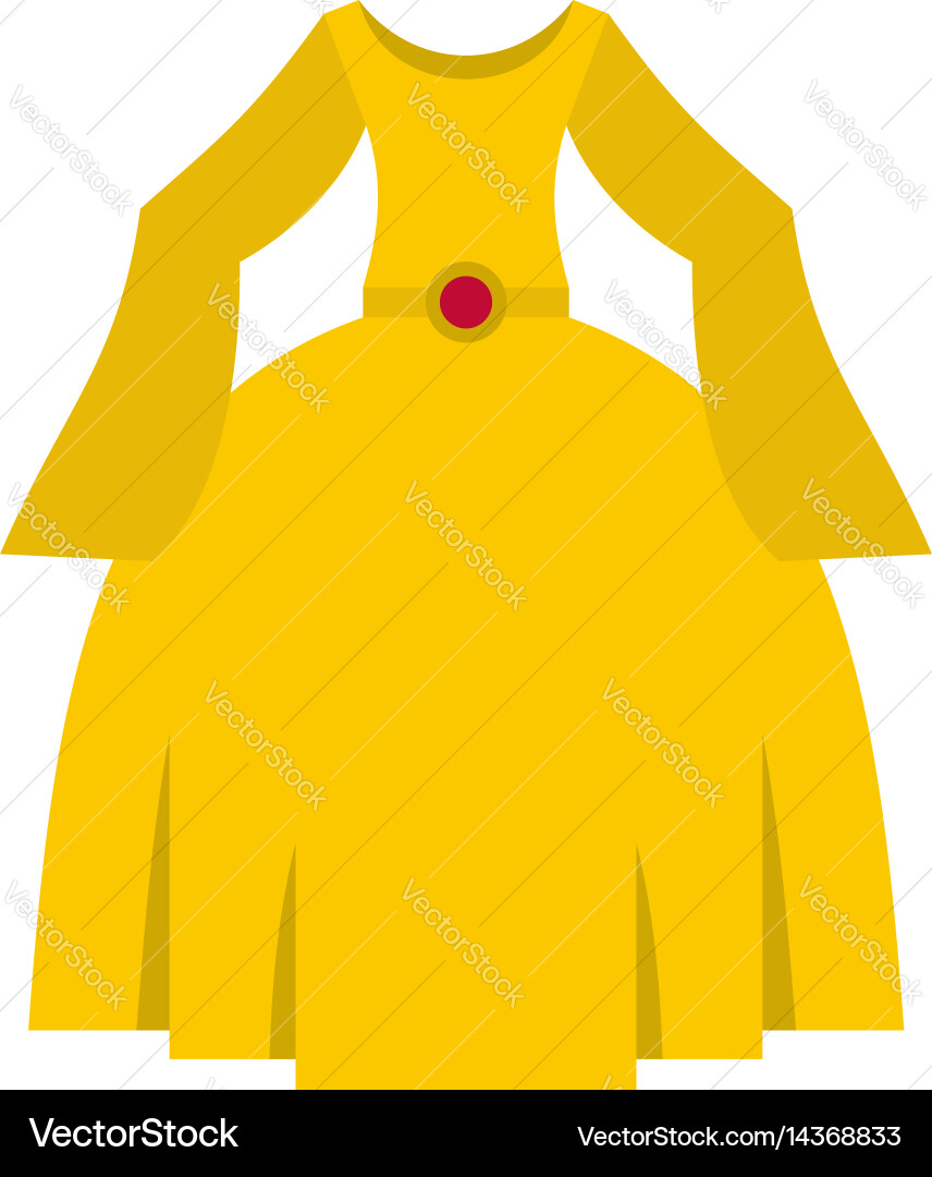 Princess dress icon isolated Royalty Free Vector Image