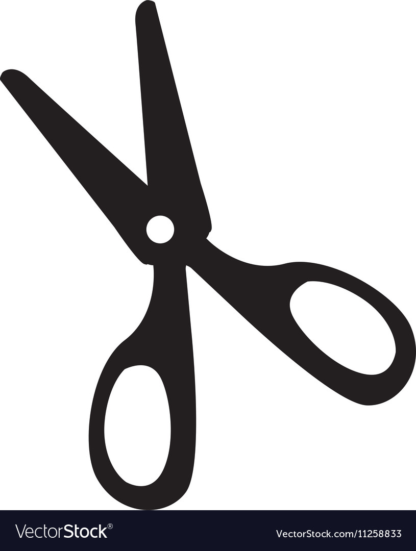 Scissors simple icon image Royalty Free Vector Image
