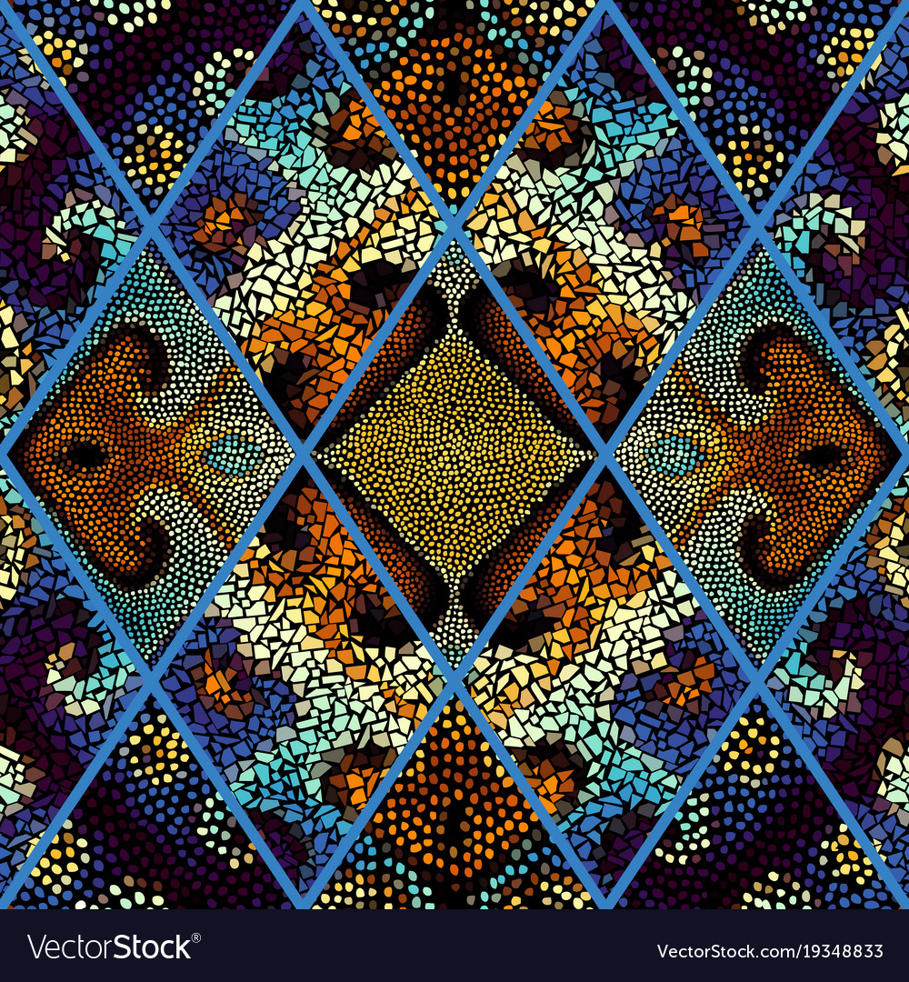 Seamless mosaic pattern Royalty Free Vector Image