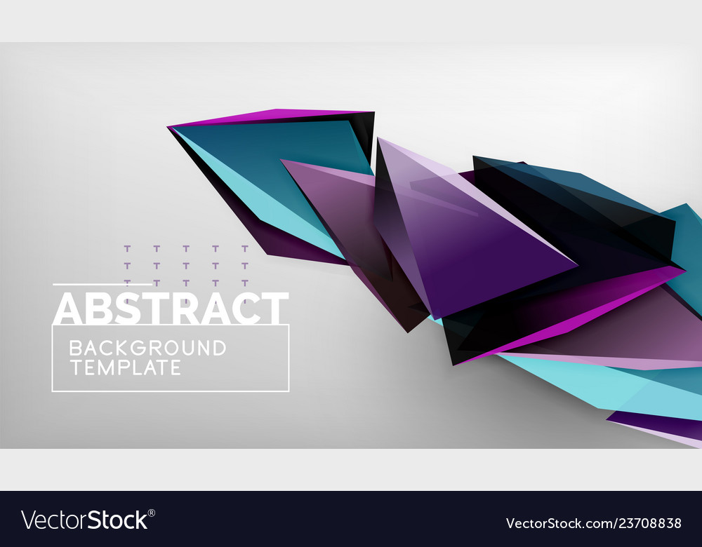 Abstract color triangles geometric background Vector Image