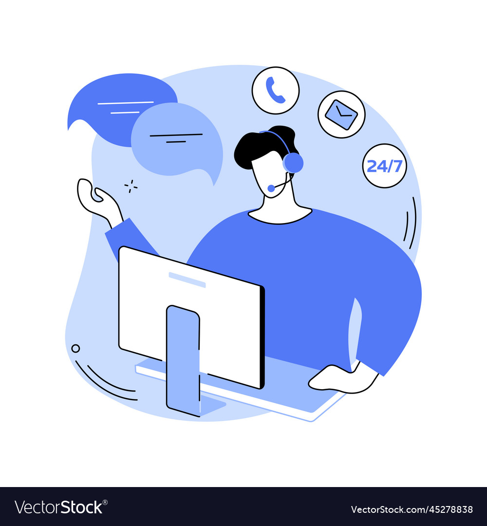Call center abstract concept Royalty Free Vector Image Call center abstract concept Royalty Free Vector Image