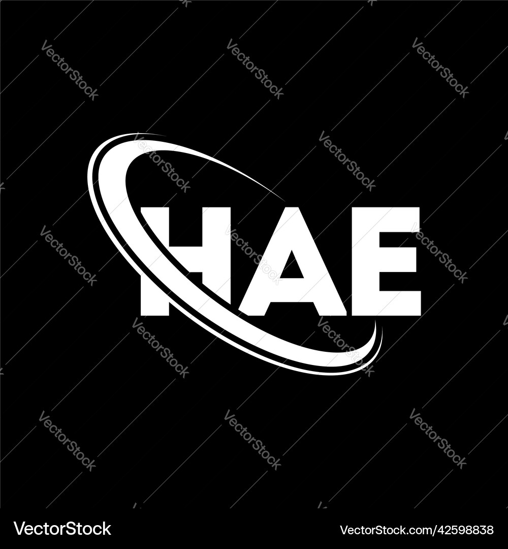 Hae logo letter letter logo design Royalty Free Vector Image
