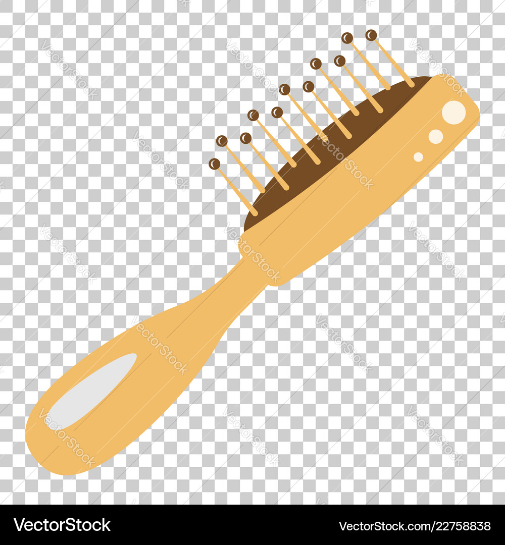 Hair brush icon in flat style comb accessory Vector Image