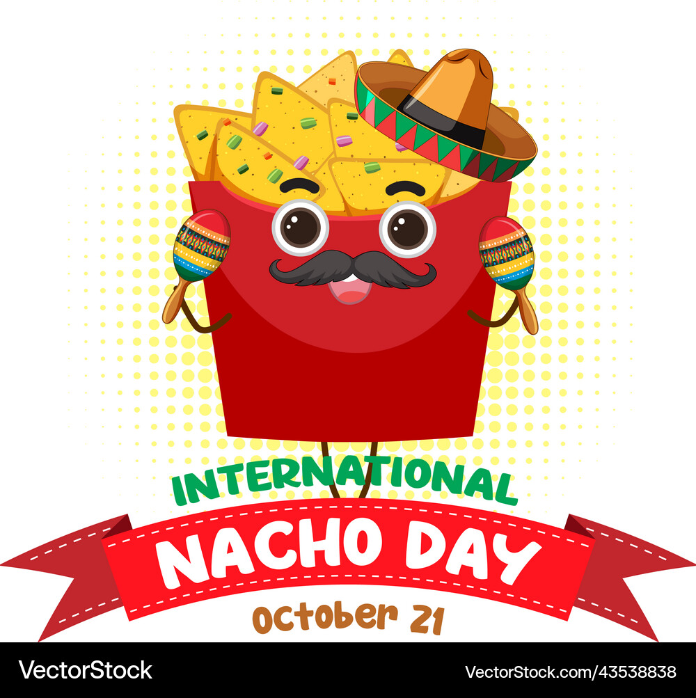 International nacho day banner design Royalty Free Vector